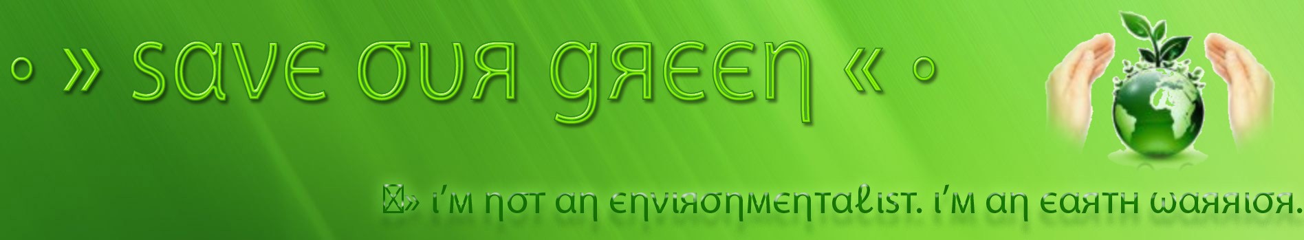 Save Our Green logo and Banner - Save Our Green